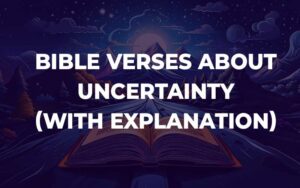 30 Bible Verses About Uncertainty (With Commentary) - Bible Study For You
